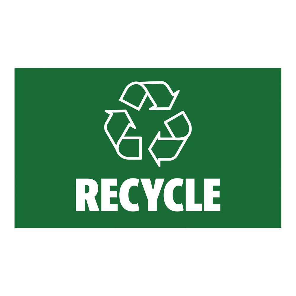 Lavex 3" x 5" Recycle Waste Stream Label - 10/Pack