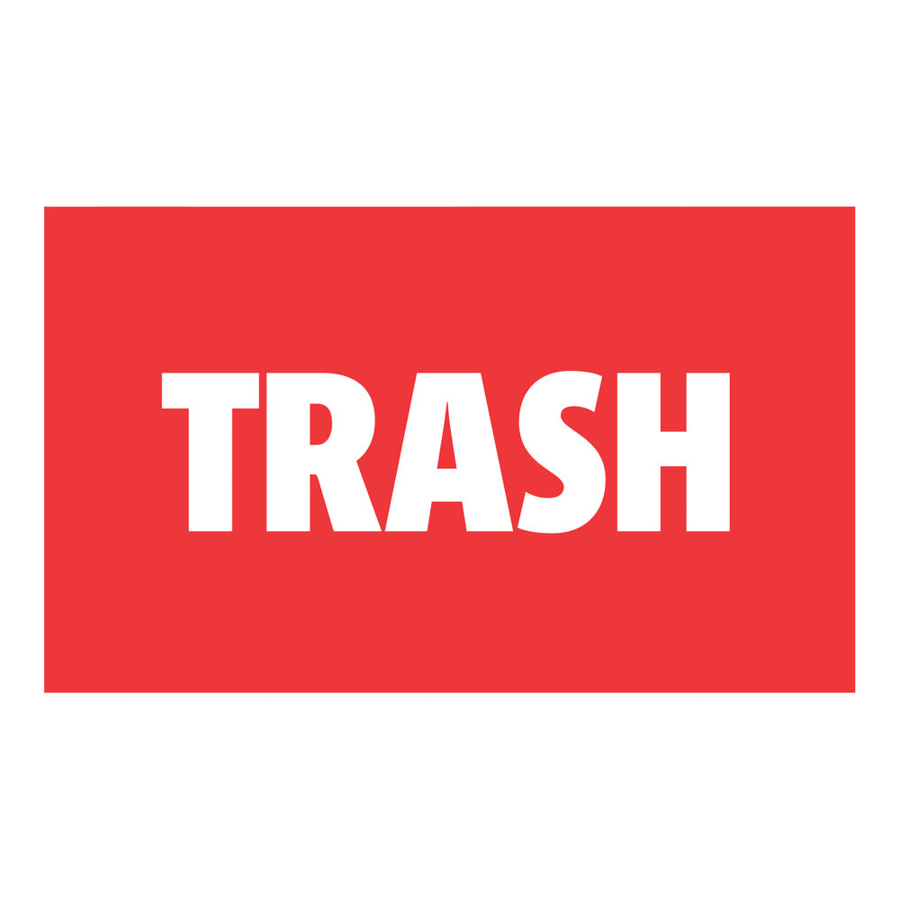 Lavex 3" x 5" Trash Waste Stream Label - 20/Pack