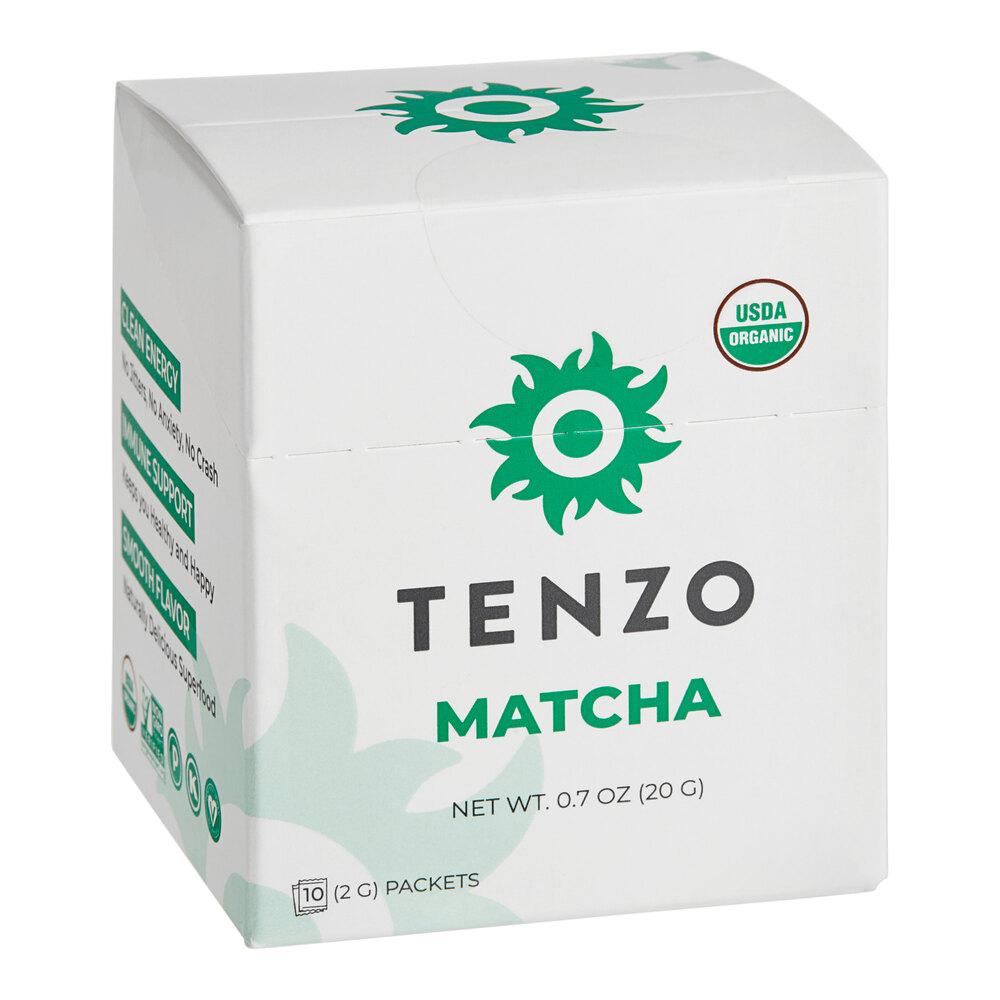 Tenzo Organic Ceremonial Matcha Green Tea Powder Single Serve Packet 2 ...