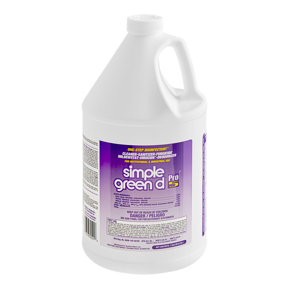 Simple Green D Pro 5 3410000430501 1 Gallon Concentrated Disinfectant ...
