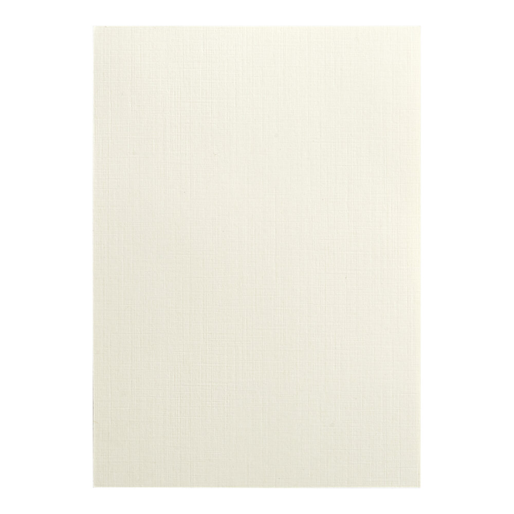 Choice 5" x 7" Heavy Weight 80 lb. Natural Linen Menu Paper - 100/Pack