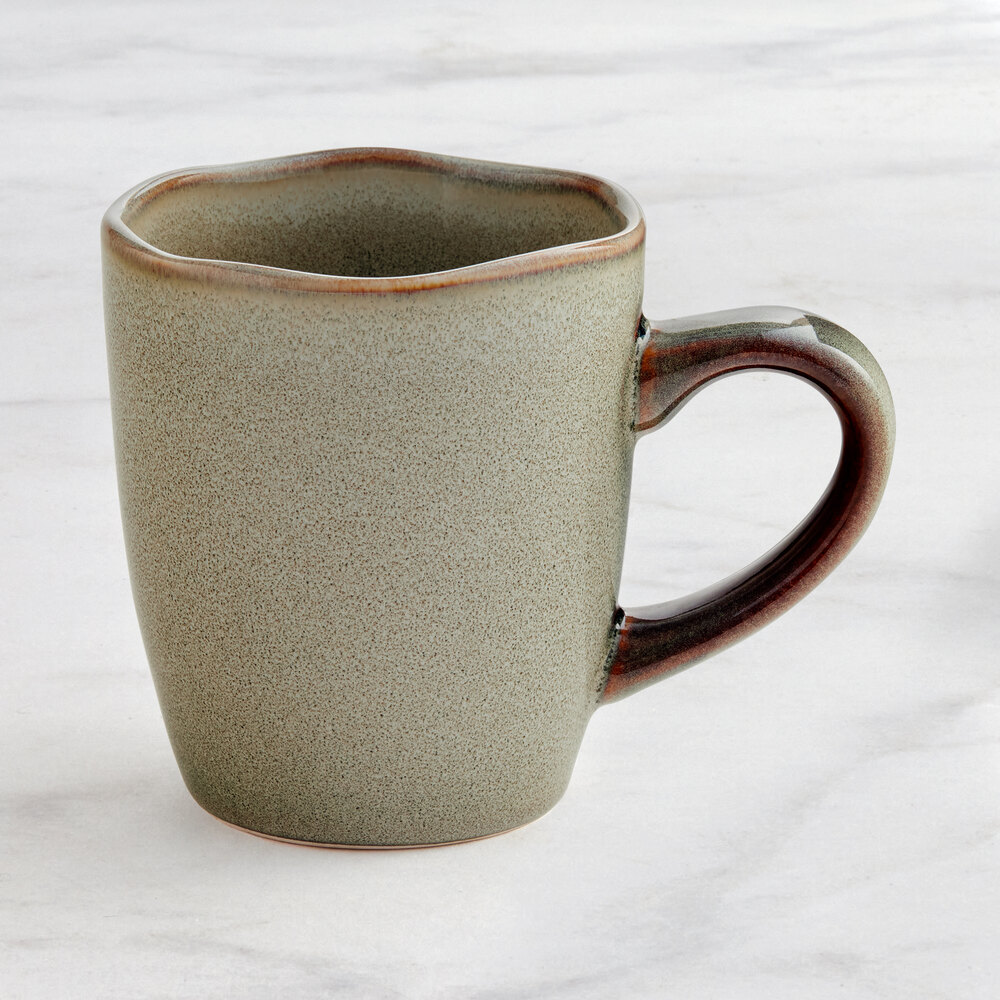 Acopa Highlands 10 oz. Heather Gray China Mug - 24/Case