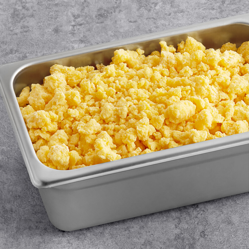 Grand Prairie Frozen Fully Cooked Scrambled Eggs 2 lb. - 10/Case