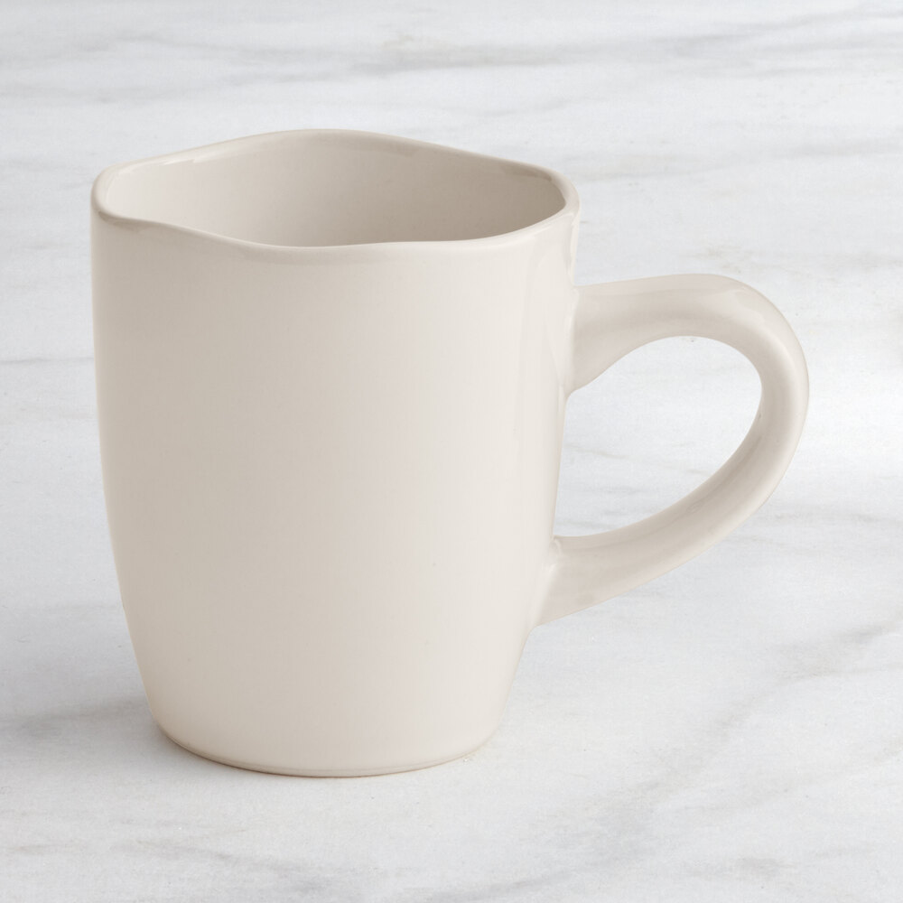 Acopa Highlands 10 oz. Birch White China Mug - 24/Case