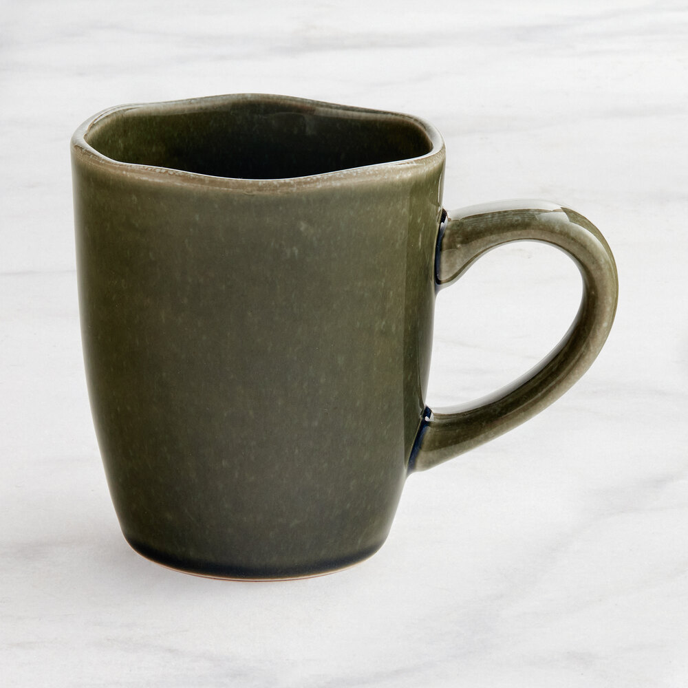 Acopa Highlands 10 oz. Juniper Green China Mug - 24/Case