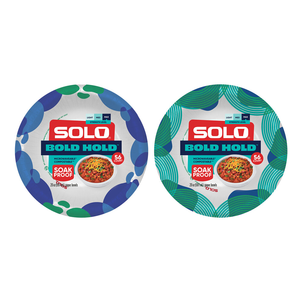 Solo Bold Hold 20 oz. Assorted Ripples / Sea Glass Heavy Weight Paper ...