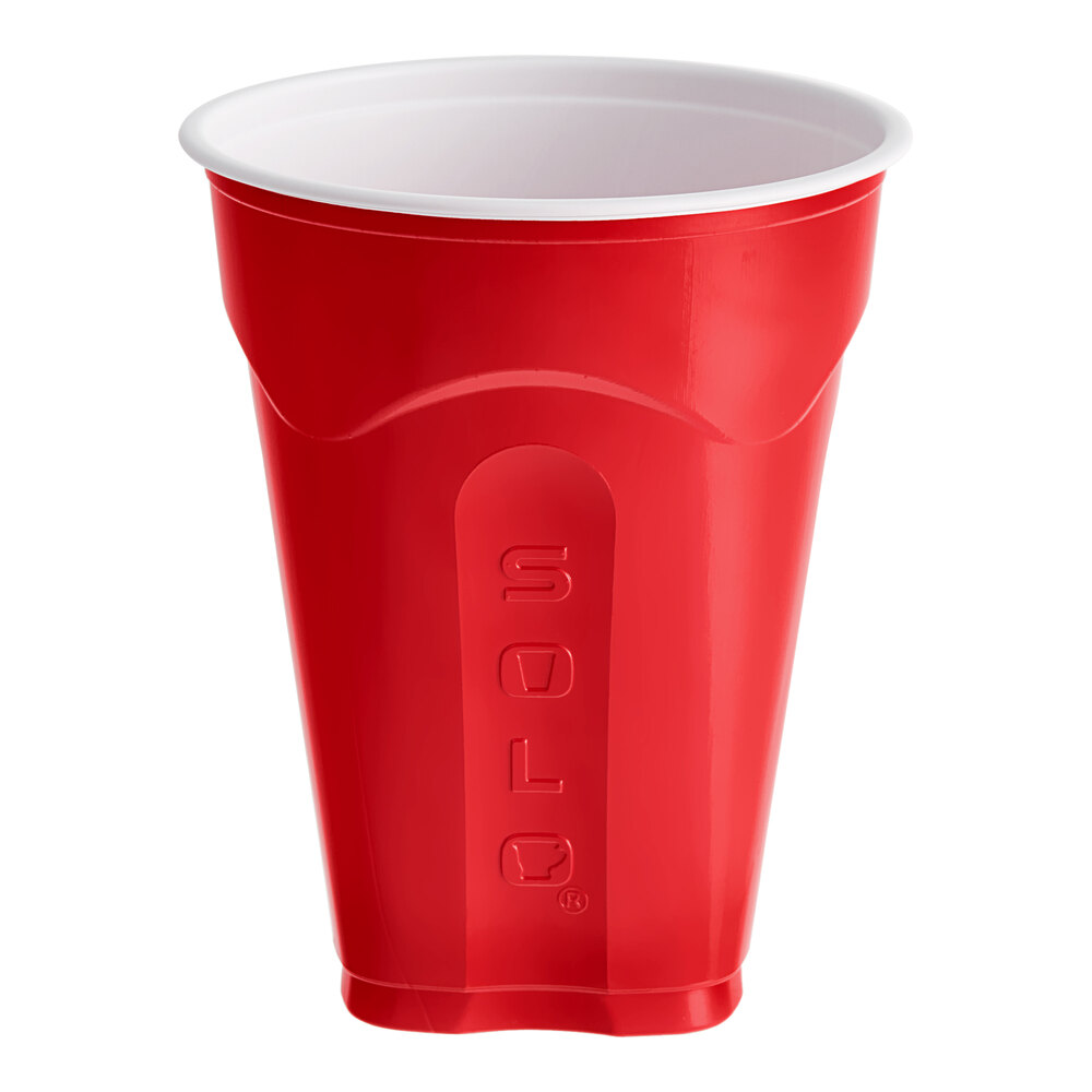 CUP 18 OZ PLASTIC RED SOLO SQUARED CUPS 20