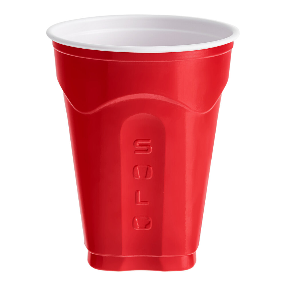 Solo Squared® 9 oz. Red Plastic Cup - 50/Pack