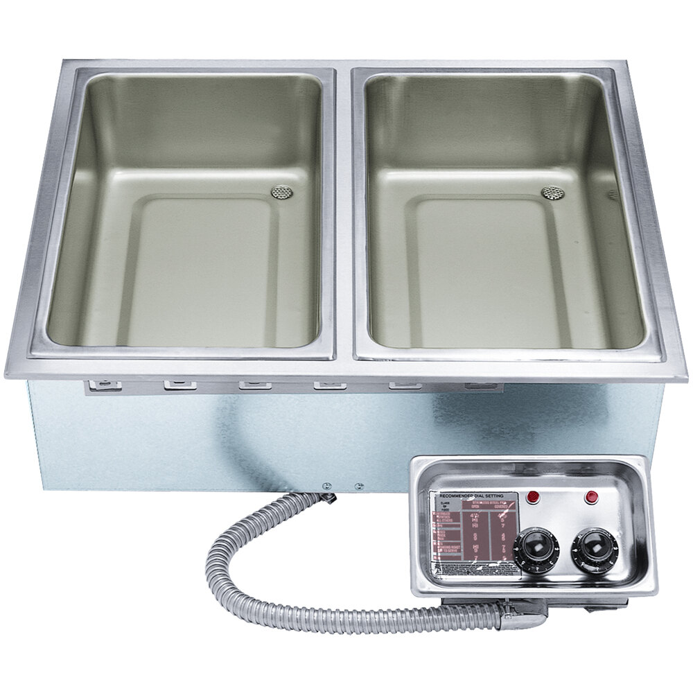 APW Wyott 3P-HFW2DS Insulated Two Pan Drop In Hot Food Well with ...