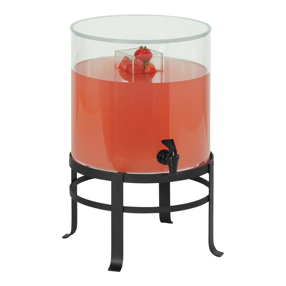 Cal-Mil Iron 3 Gallon Round Beverage Dispenser with Infusion Chamber ...