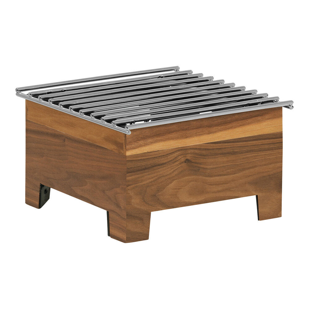 Cal-Mil Sydney 10 1/2" x 10 1/2" x 5 1/2" Walnut Chafer Alternative ...