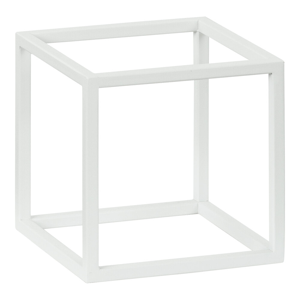 Cal-Mil Juno 10" x 10" x 10" White Metal Cube Display Riser