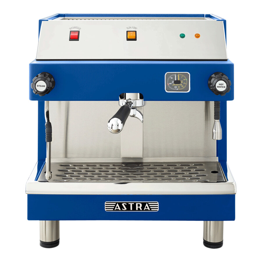 Astra Mega I M1S-016-1-BL Semi-Automatic Blue Espresso Machine - 110V
