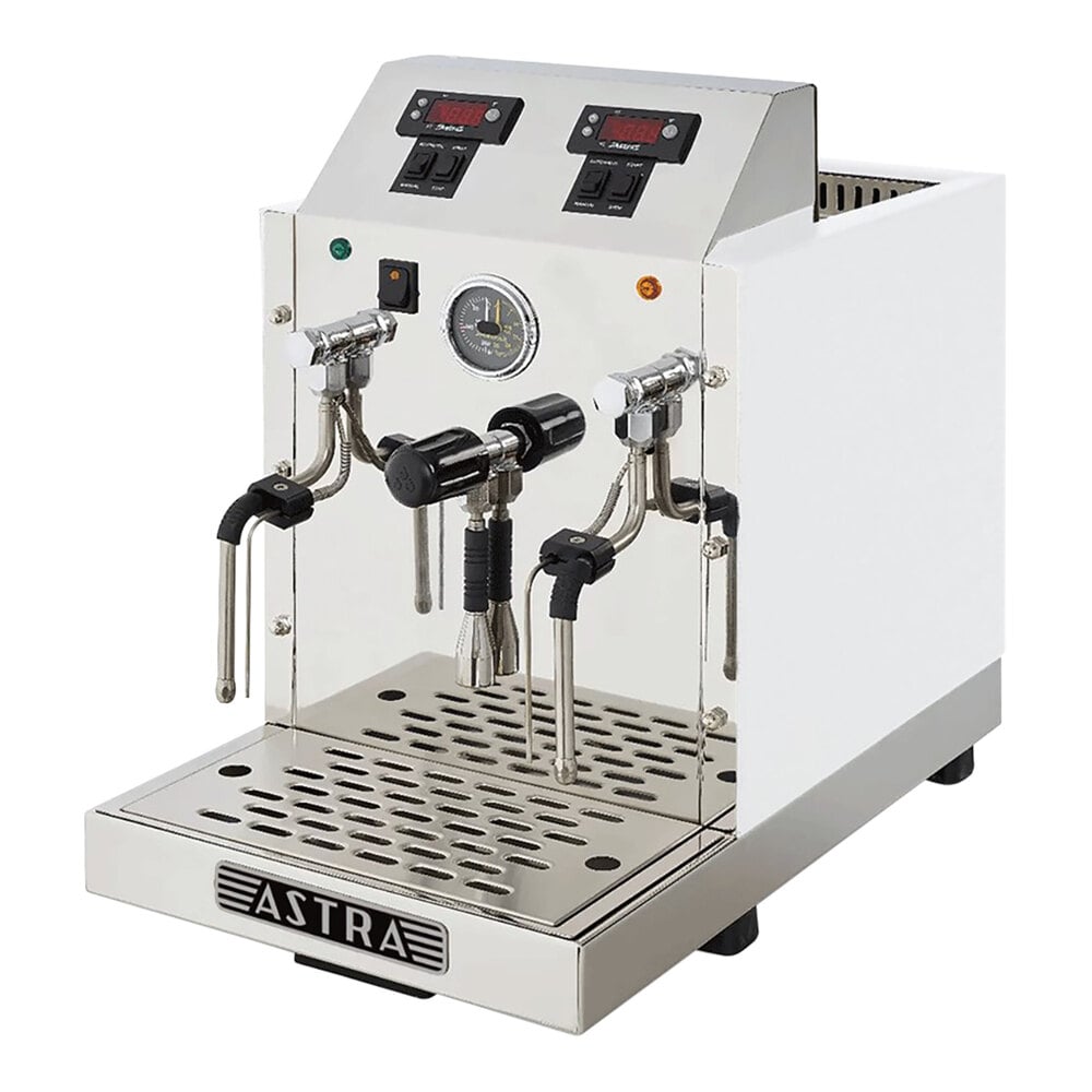 Astra STA1800-WH Gloss White Automatic 2-Wand Milk and Beverage Steamer ...