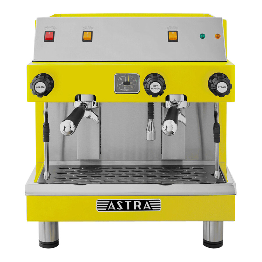 Astra Mega II M2CS-019-YL Semi-Automatic Yellow Compact Espresso ...