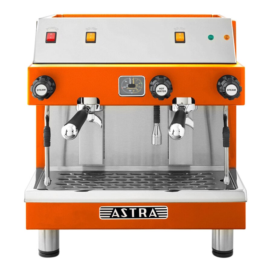 Astra Mega II M2CS-019-1-OR Semi-Automatic Orange Compact Espresso ...