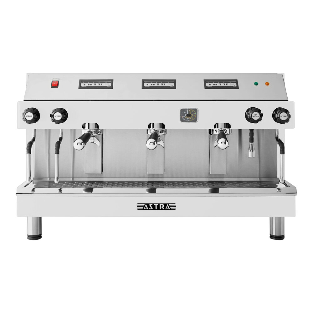 Astra Mega III M3-013-WH Automatic White Espresso Machine - 220V
