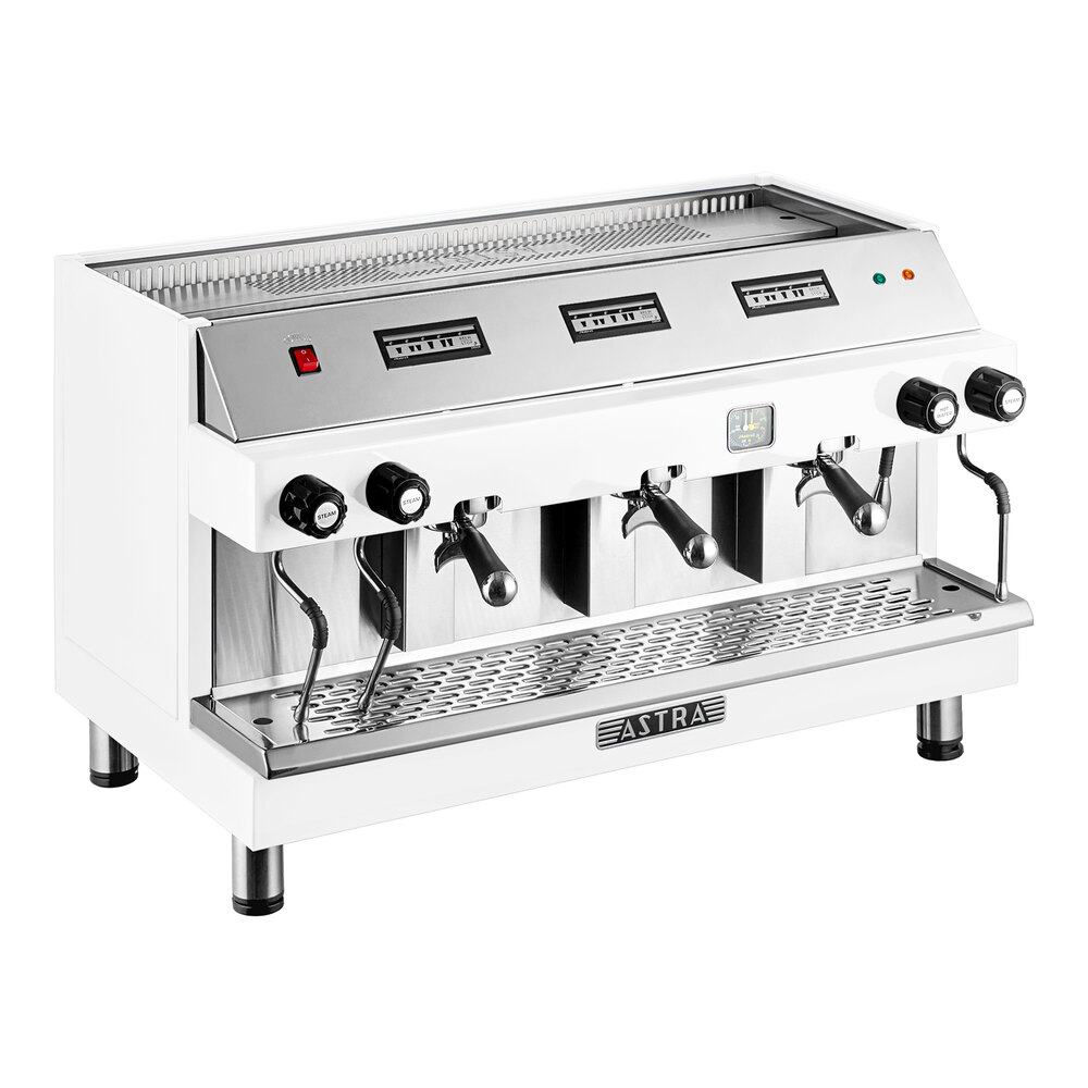 Astra Mega III M3-013-WH Automatic White Espresso Machine - 220V