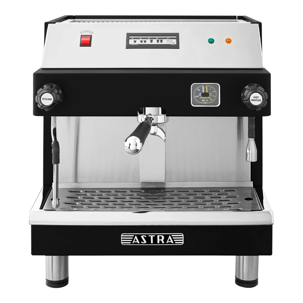 Astra Mega I M1S-016-1-GLB Semi-Automatic Black Espresso Machine - 110V