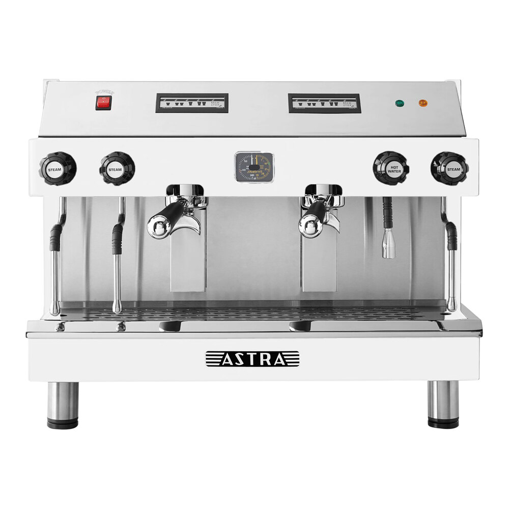 Astra Mega II M2-012-WH Automatic White Espresso Machine - 220V