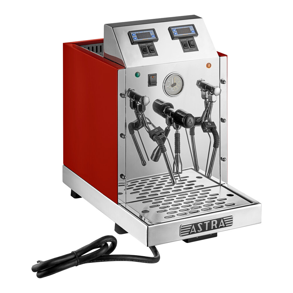 Astra STA2400-RD Gloss Red Automatic 2-Wand Milk and Beverage Steamer ...