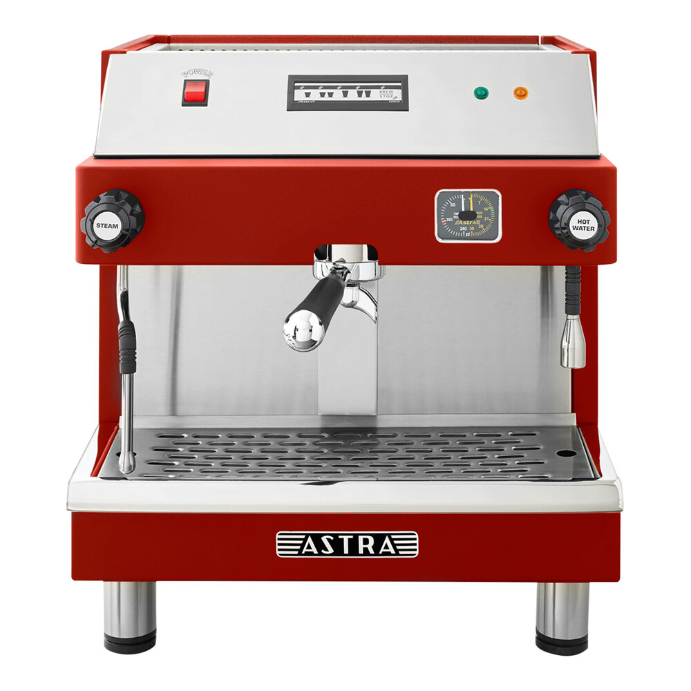 Astra Mega I M1-011-RD Automatic Red Espresso Machine - 220V