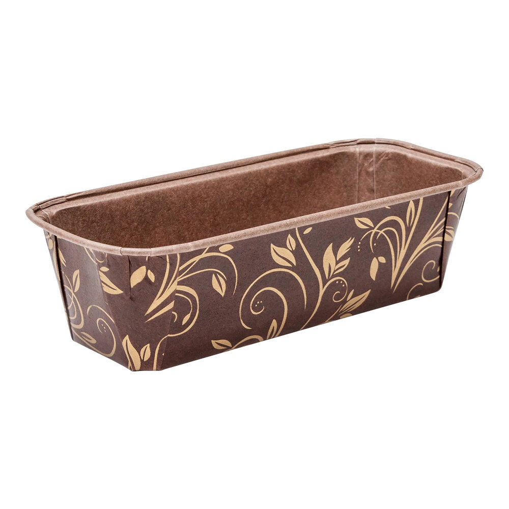 Welcome Home Brands 6 3/16" x 2 3/16" x 2" Rectangular Brown Leaf Loaf ...