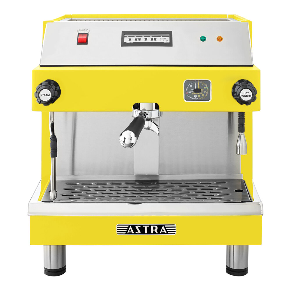 Astra Mega I M1-011-YL Automatic Yellow Espresso Machine - 220V