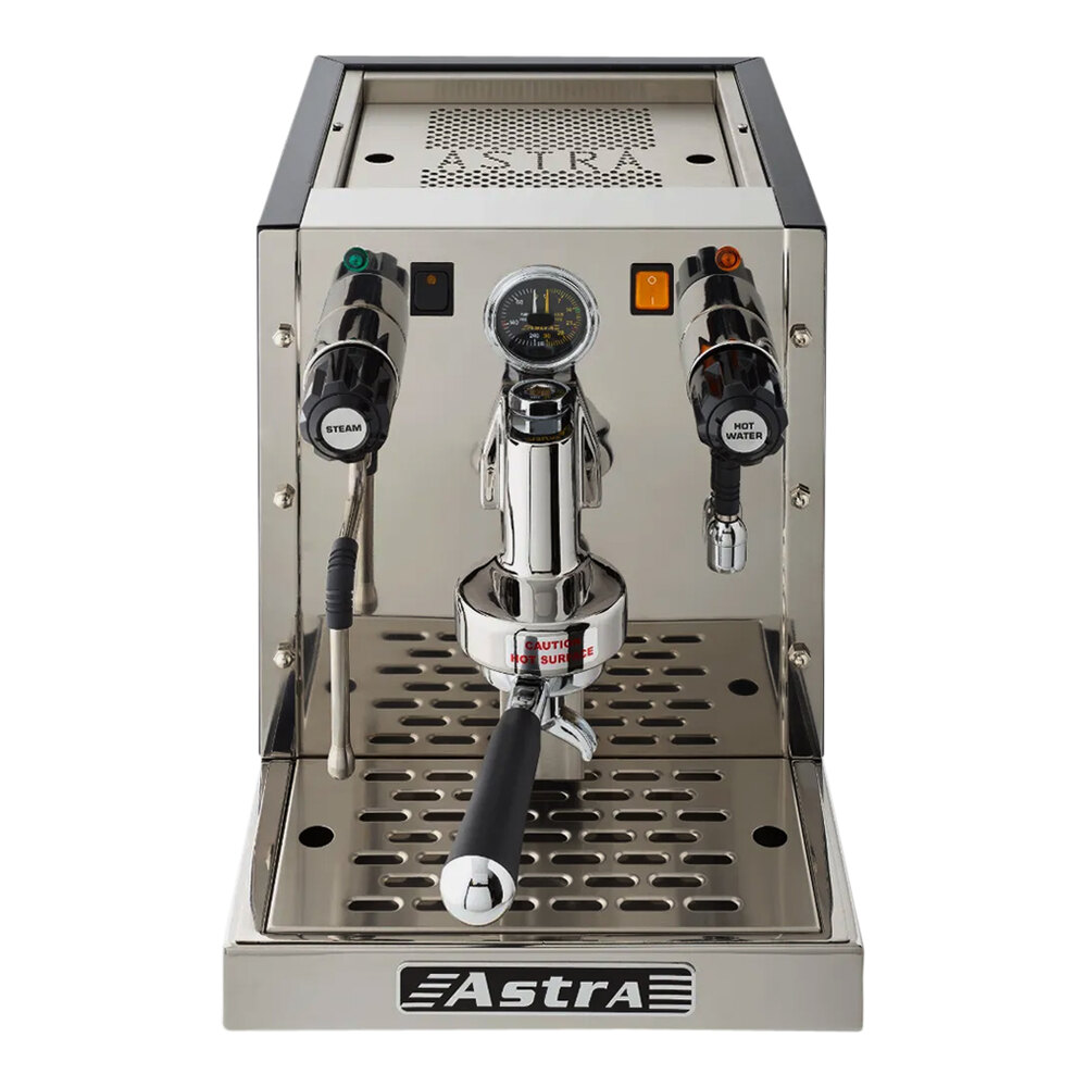 Astra Gourmet GS-022-1-GLB Semi-Automatic Black Espresso Machine - 110V
