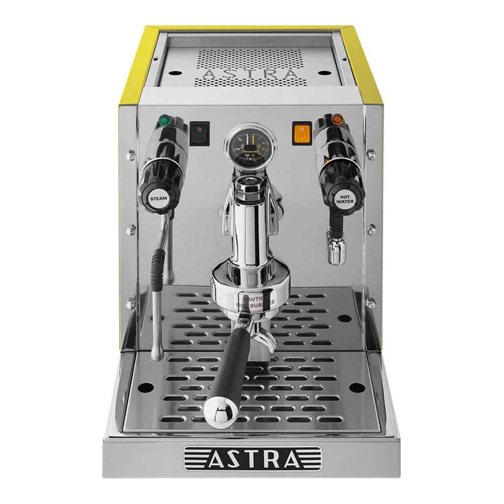 Astra Gourmet GS-022-1-YL Semi-Automatic Yellow Espresso Machine - 110V