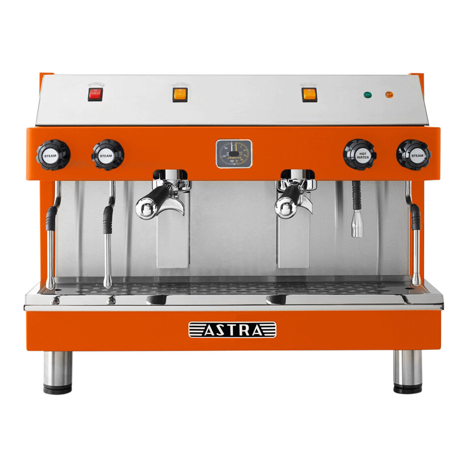 Astra Mega II M2S-017-OR Semi-Automatic Orange Espresso Machine - 220V