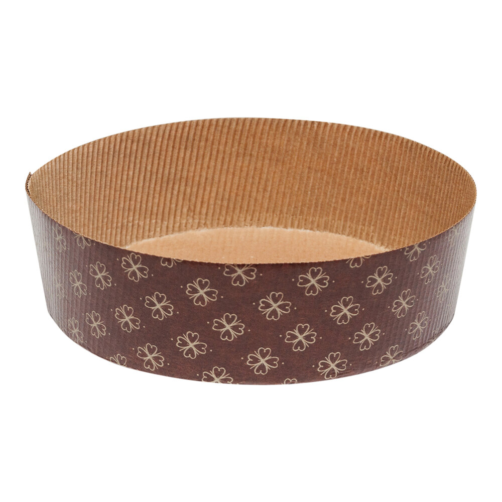 Welcome Home Brands 8 5/16" x 2 13/16" Brown Paper Panettone Baking ...