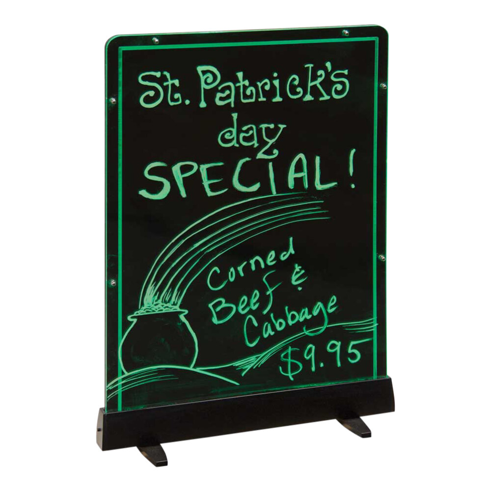 United Visual Products 12" x 18" Illuminated Edge-Lit Board