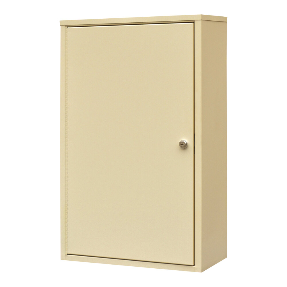 Omnimed 18" x 8" x 30" Beige Steel Economy Wall-Mount 3-Shelf Narcotics ...