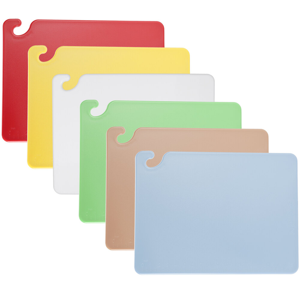 San Jamar CB1520KC Cut-N-Carry® 20" x 15" x 1/2" 6-Piece Color-Coded ...