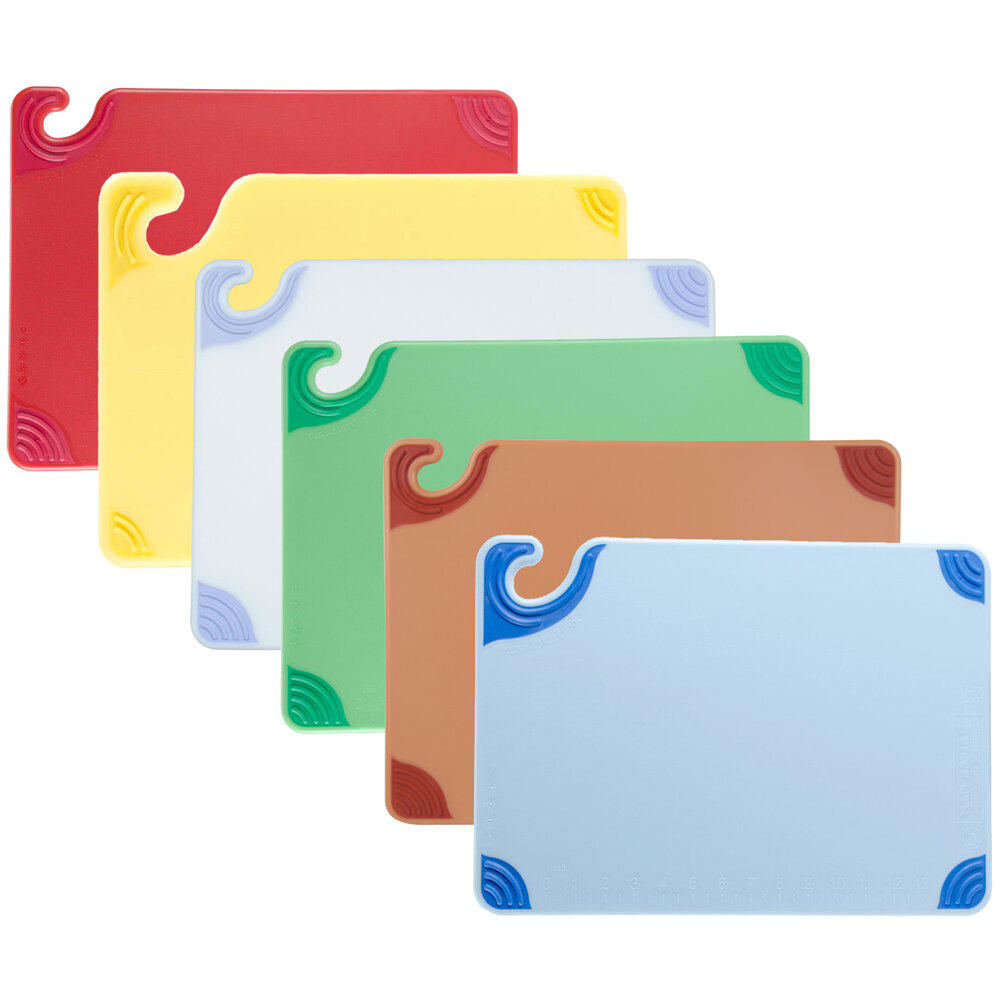 San Jamar CBG1520KC Saf-T-Grip® 20" x 15" x 1/2" 6-Piece Color-Coded ...