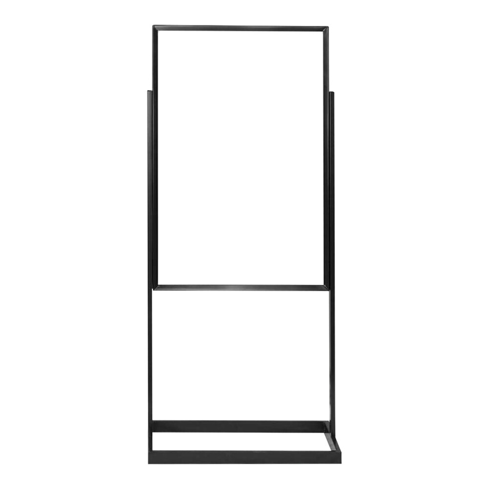 United Visual Products 24" x 36" Black Rectangular Tube Stand Pedestal Sign