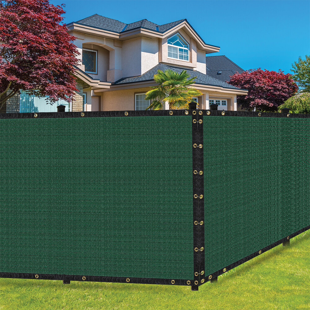 SEALTECH 8' x 20' Green Heavy-Duty Polyethylene Mesh Privacy Fence ...