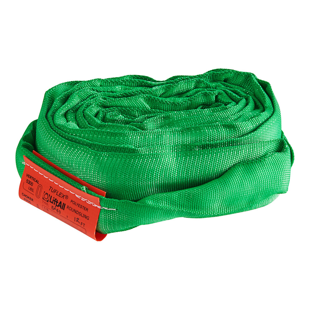 Lift-All 12' Green Tuflex Endless Polyester Roundsling EN60X12
