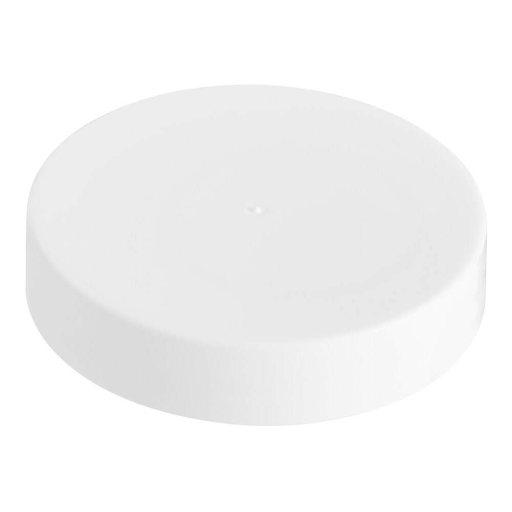 53/400 Smooth Unlined White Lid - 100/Pack