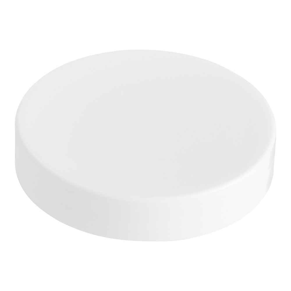 58/400 Smooth White Lid with Foam Liner - 100/Pack