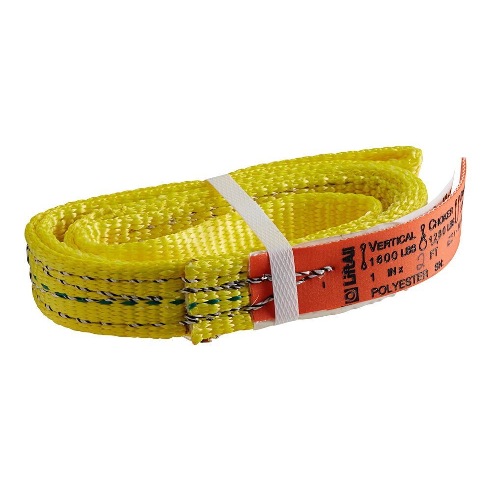 Lift-All Webmaster 1600 1" x 2' 1-Ply Flat Eye & Eye Polyester Web ...