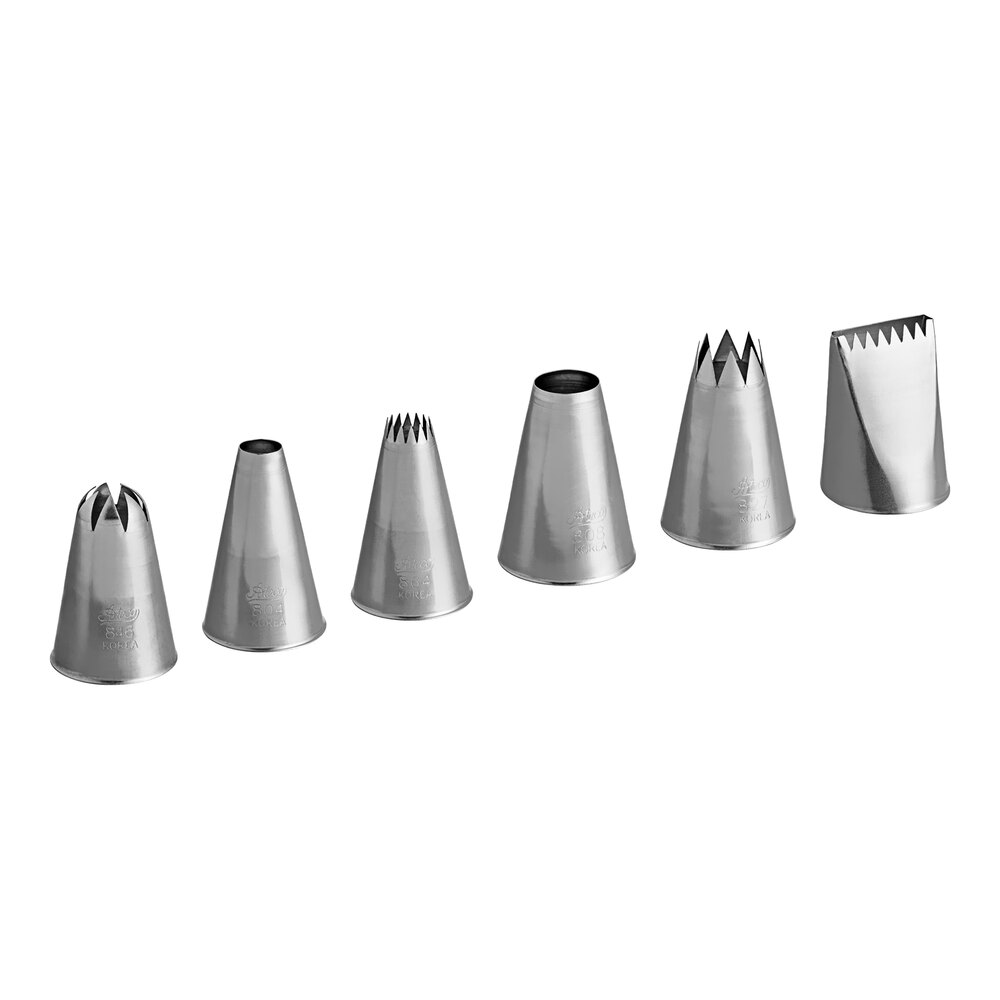 Ateco 6-Piece Stainless Steel Piping Tip Set 787
