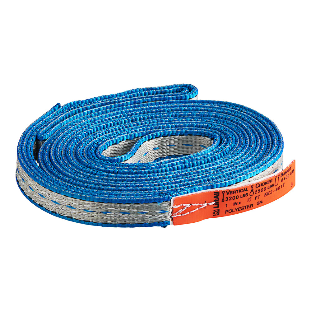 Lift-All Tuff-Edge III 1" x 10' 2-Ply Flat Eye & Eye Polyester Web ...