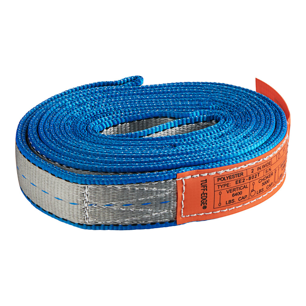 Lift-All Tuff-Edge III 2" x 10' 2-Ply Flat Eye & Eye Polyester Web ...