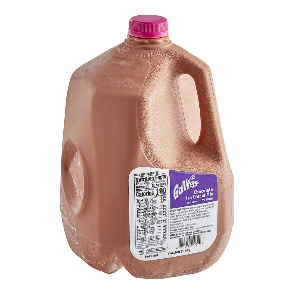 Galliker's Fresh-to-Frozen 10% Chocolate Soft Serve Ice Cream Mix 1 ...