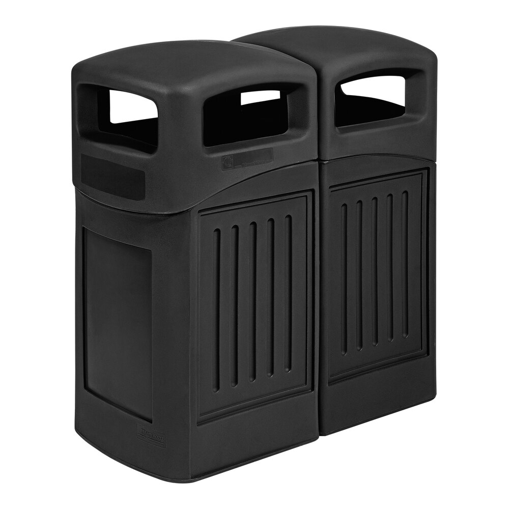MasonWays Rhino DHRC 110 Gallon Dual Hood Top Trash / Recycling Can