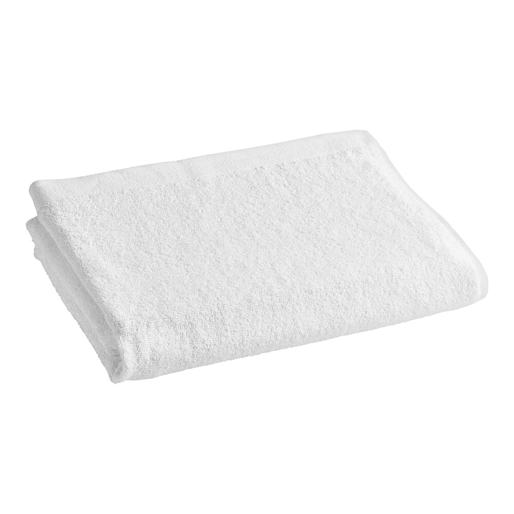Oxford Premium 32" x 66" White 100% Ringspun Cotton Pool Towel 18.5 lb ...