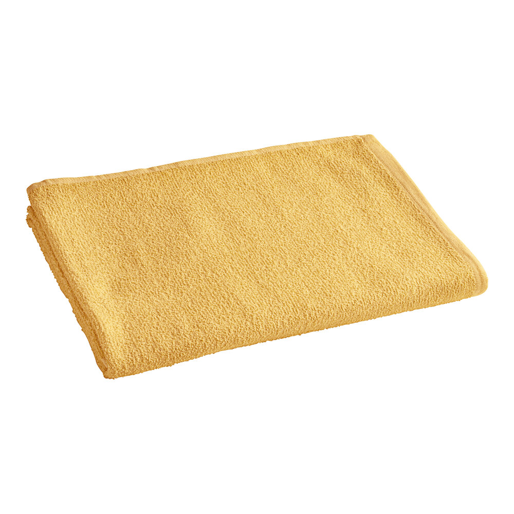 Oxford 36" x 68" Yellow 100% Cotton Pool Towel 12.75 lb. - 12/Pack