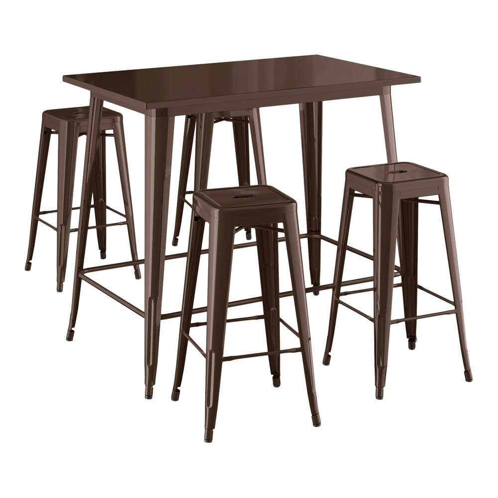 Lancaster Table & Seating Alloy Series 48" x 30" Copper Bar Height ...